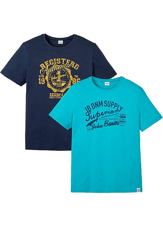 Pack of 2 Printed T-Shirts by bonprix | bonprix