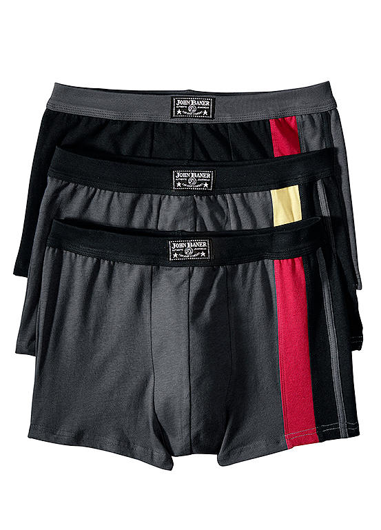 Pack of 3 Fitted Boxers by bonprix | bonprix