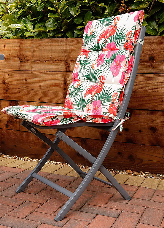 Pair of Outdoor Flamingo Full Length Seat Cushions | bonprix