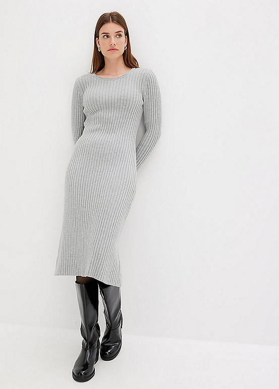 Rib Knit Midi Dress by bonprix | bonprix