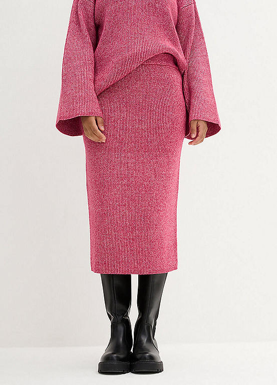 Ribbed Knit Midi Skirt by bonprix | bonprix