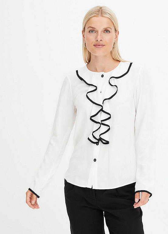 Ruffle Trim Blouse by bonprix | bonprix