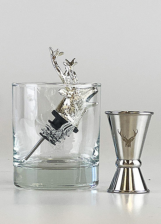 Selbrae House Glass, Pourer & Jigger Set - Stag | bonprix