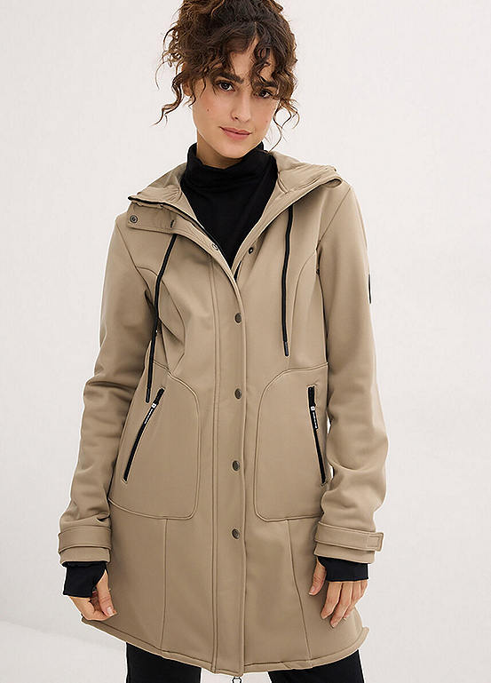 Water Repellent Softshell Parka Coat by bonprix | bonprix