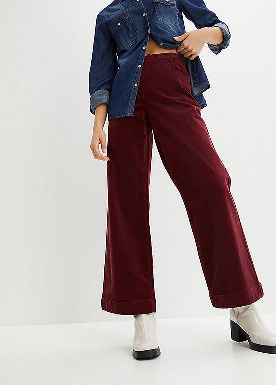 Wide Leg Cord Trousers by bonprix | bonprix