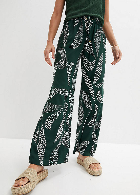 Wide-Leg Printed Trousers by bonprix | bonprix