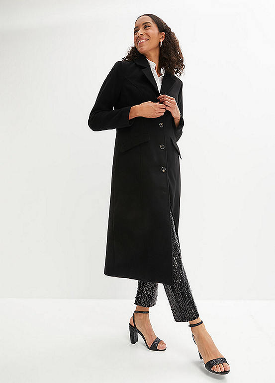 Wool Look Long Coat by bonprix | bonprix