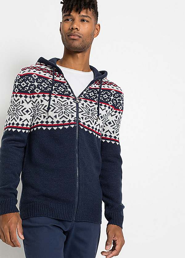 Christmas Fairisle Hooded Cardigan by bonprix bonprix