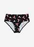 Bird Print High Waist Bikini Bottoms by bonprix | bonprix