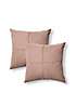 Cascade Home 2 Pack Faux Suede Cross 45x45cm Cushions | bonprix