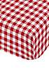 Catherine Lansfield Bamford Gingham Check Red Fitted Sheet | bonprix