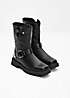 Faux Leather Buckle Strap Biker Boots by bonprix | bonprix