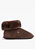 Just Sheepskin Ladies Albery Sheepskin Boot Slippers in Chocolate by ...