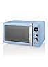 Swan SM22030LBLN Retro LED 20L Digital Microwave - 800W - Retro Blue ...