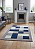 Think Rugs Brooklyn Modern Patchwork Border Soft Hand Carved Rug | bonprix