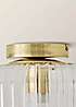 ValueLights Calpe Large Brass Ceiling Light Ribbed Smoked Shade | bonprix