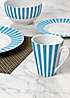 Waterside 24 Piece Soft Blue Split Stripe Dinner Set | bonprix